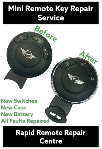 Repair service for Mini R55 R56 R57 R58 R60 R61 3 Button Remote key fob ...