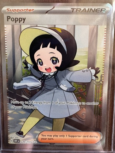 Poppy 220/197 Obsidian Flames Full Art Ultra Rare Pokemon TCG Card NM ...