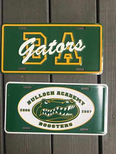 Georgia High School Booster License Plate Statesboro GA Bulloch Academy ...