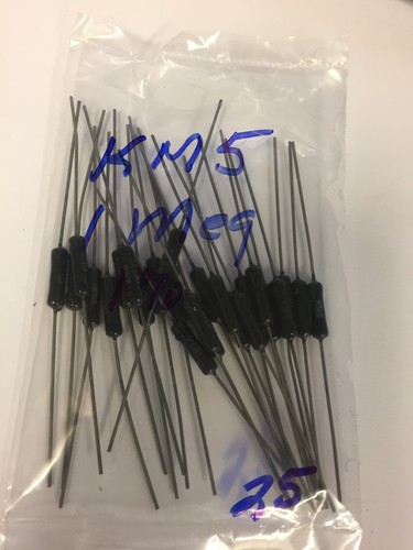 BLACK KM5 T1 1 MEG 1% RESISTORS 25 PCS NOS | eBay