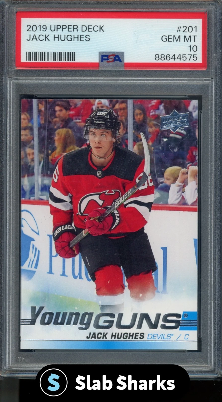 Jack Hughes 2019 Upper Deck #201 Young Guns Base PSA 10 Price Guide ...