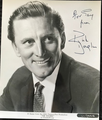 KIRK DOUGLAS- AUTOGRAPHED 9 1/2 x 8 PUBLICITY PHOTOGRAPH from The Racers (1955) | eBay