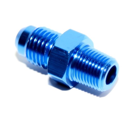 4AN AN-4 TO 1/8" NPT Male Thread Aluminum Anodized Fitting Adapter BLUE ...