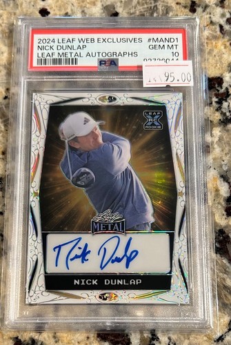 2024 Leaf Metal Nick Dunlap Rookie Card Auto #D 54/112 PSA 10 | eBay