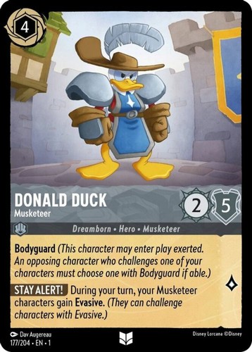 Hero Deal, English - 4 x Lorcana Donald Duck - Musketeer - 177/204 ...