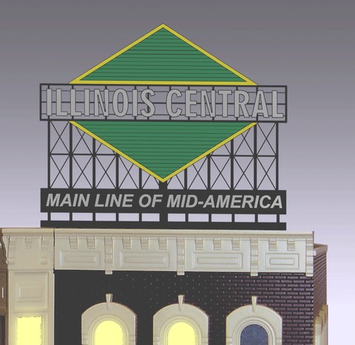 Illinois Central Animated Neon Billboard Sign O Scale Miller's ...