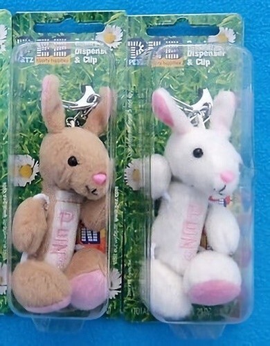 PEZ RABBIT BUNNY KEY CHAIN SET BARNYARD BABIES SERIES NEW | eBay