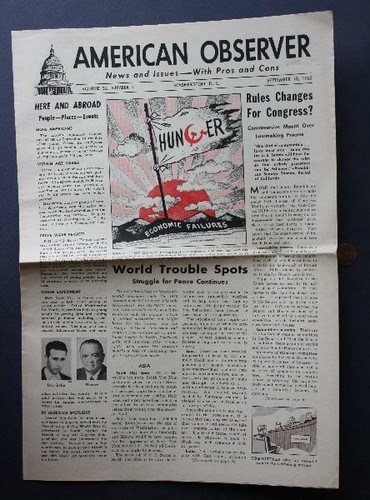 1962 John F. Kennedy American Observer Newspaper Brochure NASA Too LOTS ...