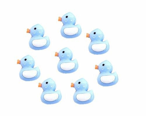3/4" Blue Mini Plastic Poly-resin Ducks for Baby Shower Favors - Pack ...