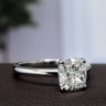 Classic 3 Stone Cushion Shape Diamond Engagement Ring GIA Certified G ...