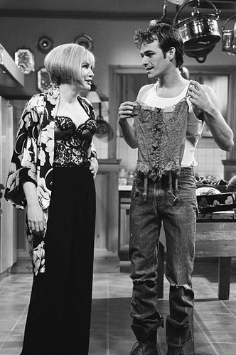 Julia Sweeney As Mrs Hibbert Luke Perry As Johnny On Snl 1993 Tv Old ...
