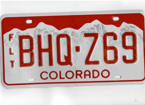 COLORADO passenger license plate "BHQ-Z69" ***FLEET*** | eBay