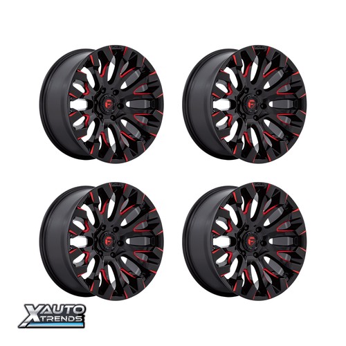 Fuel Off-Road D829 Quake Gloss Black Milled Red Tint 20X9 6X139.7 1mm ...