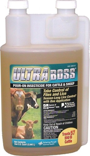 Ultra Boss Pour-On Insecticide for Cattle, Sheep, Goats, & Horses 32oz ...