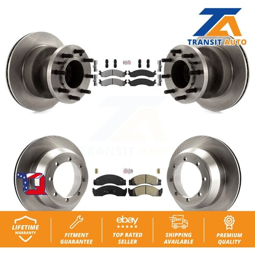 Front Rear Semi-Metallic Pad Disc Brake Rotors Kit For Ford Econoline ...