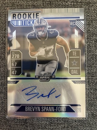 2024 Contenders Optic Brevyn Spann-Ford Silver Auto SP #175 Cowboys | eBay