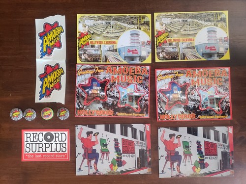Amoeba Records Music Store LA Record Surplus Posctards Stickers | eBay
