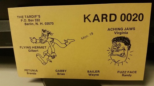 CB radio QSL postcard KARD-0020 comic Gilbert Tardif 1970s Berlin New ...
