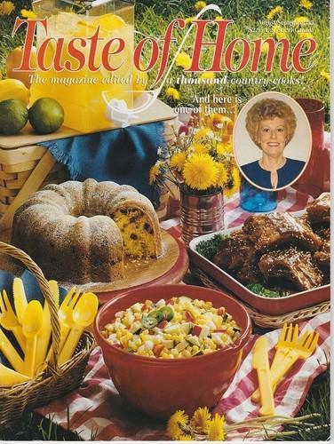 TASTE OF HOME Recipe Cooking Magazine August / September 1995 Back ...