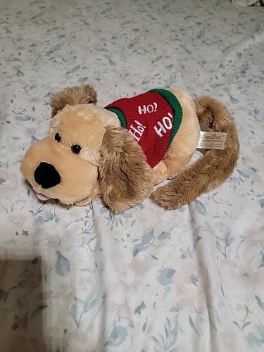Dan Dee Dog Plush 12" Tail Wag Flips Rolling Christmas Musical Stuffed ...