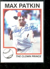 Max Patkin Baseball Trading Card Database