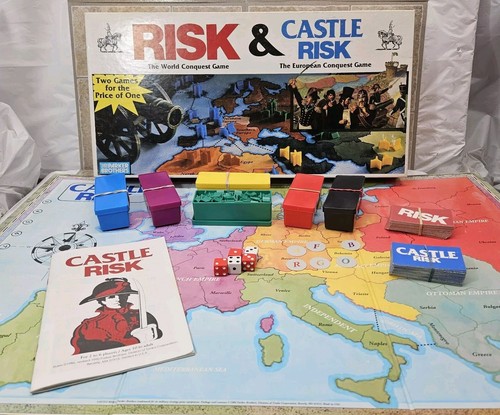 RARE Risk/castle Risk 2 in 1 Strategy Board Game 1990 Parker Brothers ...
