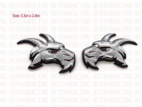 New Ram Head Emblem for TRX Ram 1500 Fender badge Hellcat Style Chrome ...