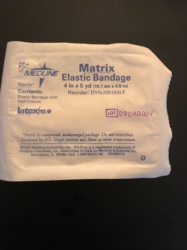 Medline Matrix Elastic Bandage 4" X 5 Yd Mds087004lfh 10 Rolls for sale ...