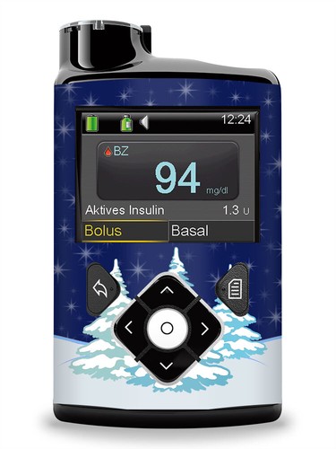 Aufkleber Sticker für Medtronic Minimed Insulinpumpe Winterlandschaft ...