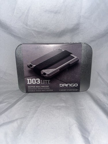 DANGO D03 Lite Dapper Rail Wallet Made in USA Aluminum NEW SILVER ...