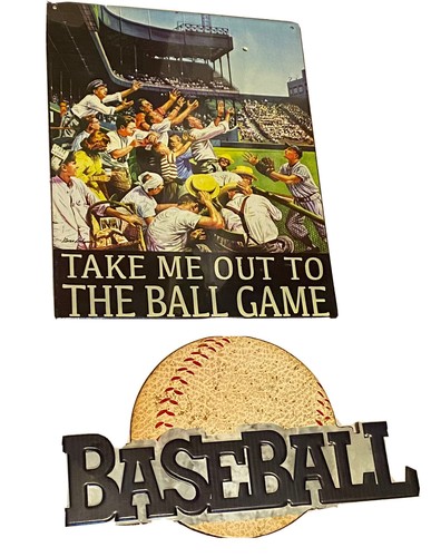 2 Baseball Signs Take Me Out To The Baseball Game | eBay