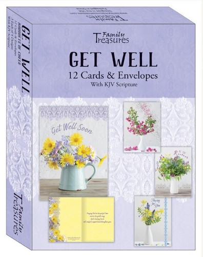 Card-Boxed-Get Well-Bouquets Of Cheer (Pack Of 12) | eBay