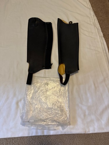 Leather Black Half Chaps XL | eBay