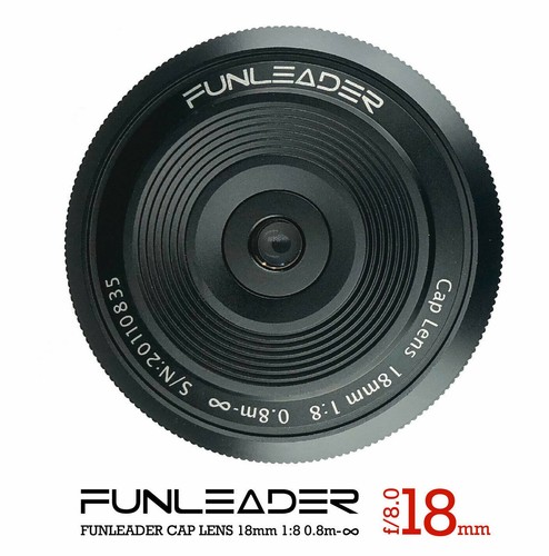 Funleader CapLens 18mm f8.0 Wide angle lens Pancake Cap Lens For E TL ...