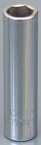 BLACKHAWK TOOLS, 1/4" DRIVE CHROME DEEP SOCKET, 11/32" SAE, 6 PT, #GW ...