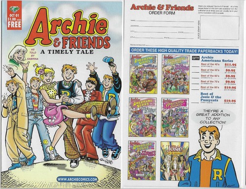 ARCHIE TIMELY TALE NM 2001 MINI COMIC GIVEAWAY PROMO PROMOTIONAL ASHCAN ...