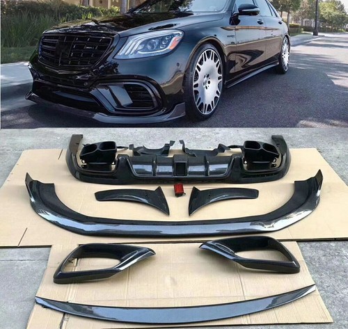 Carbon Fiber Rear Diffuser and Spoiler Wing 1 pcs For W222 S65 S63 ...