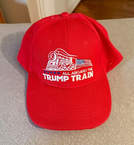 Genuine President Trump 2020 All Aboard The Trump Train Hat / Cap RED ...
