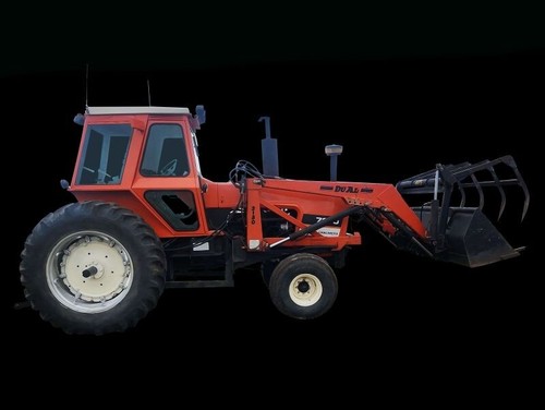 Allis Chalmers 7010 Tractor w. Dual 3150 Loader NEW Sign: 18x24" USA ...