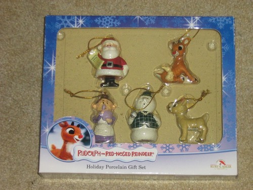 Set of 5 RUDOLPH THE RED NOSED REINDEER Christmas ornaments NEW ...