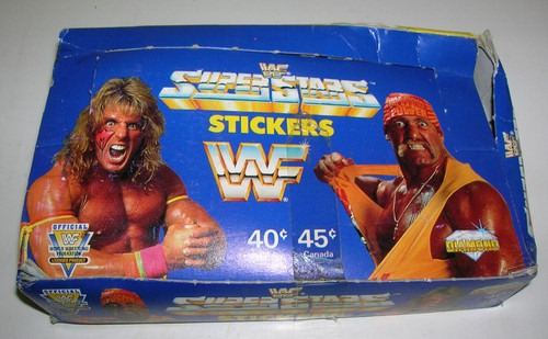 Vintage Box of 1991 WWF Superstars Wrestling Stickers 50 in Box Diamond ...