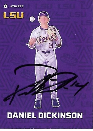 Daniel Dickinson LSU Tigers signed baseball card!!! | eBay
