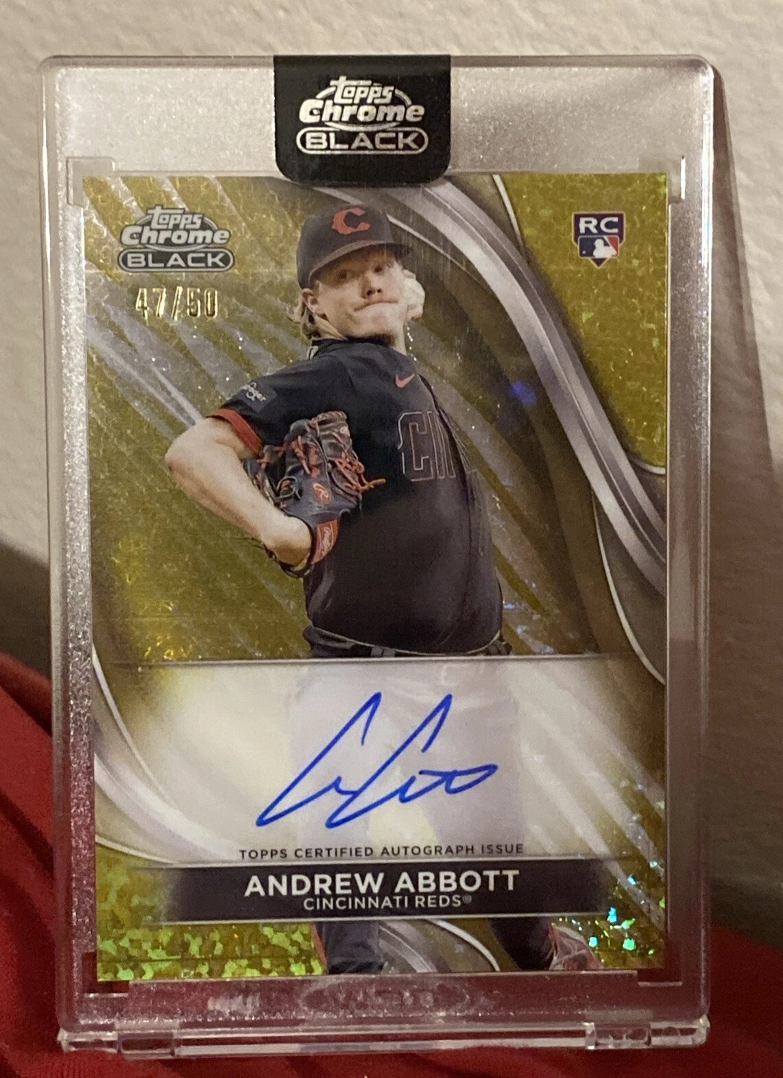 Andrew Abbott 2024 Topps Chrome Black #CBA-AA Autographs - Gold Mini ...