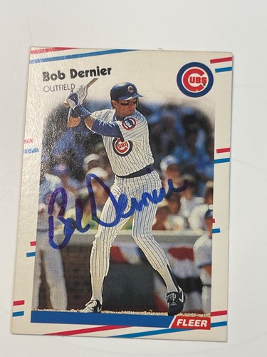 Chicago Cubs BOB DERNIER Signed Card | eBay