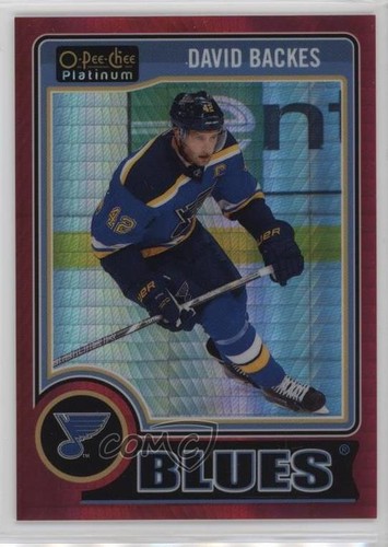 2014-15 O-Pee-Chee Platinum Red Prism /135 David Backes #92 | eBay
