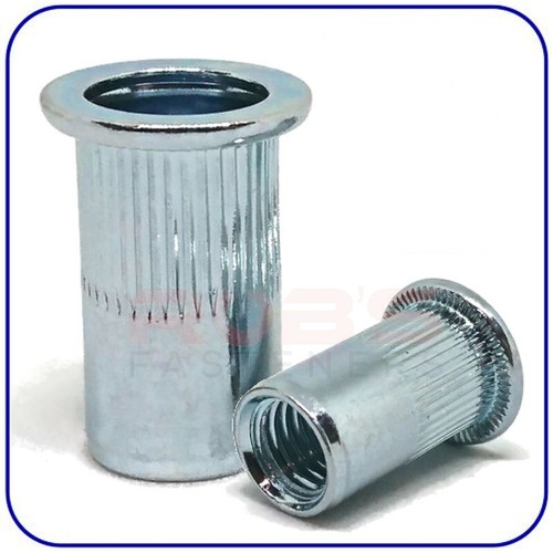 Rivnuts Rivet Nuts Steel Knurled Flat Head Riv Nut Nutsert Metric M3 M4 ...