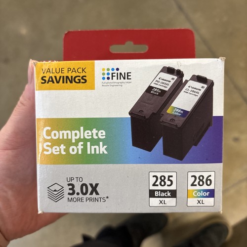 Authentic Canon PG-285 XL Black & CL-286 XL Color Ink Cartridges BRAND ...