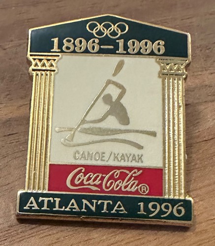 Atlanta 1996 Coca-Cola 1896-1996 CANOE/KAYAK Greek Columns Olympic Pin ...
