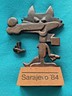 OLYMPIC 1984 SARAJEVO, VUCKO VUCHKO Mascot Metal figure on the pedestal ...