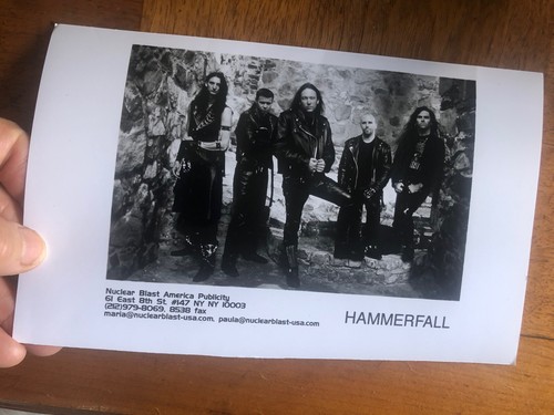 Hammerfall Metal Group Vintage Rare 5x7 Press Photo #1 - Nuclear Blast ...